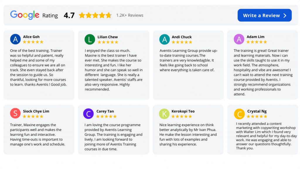 Multi-Award-Winning Corporate Training Courses in Singapore